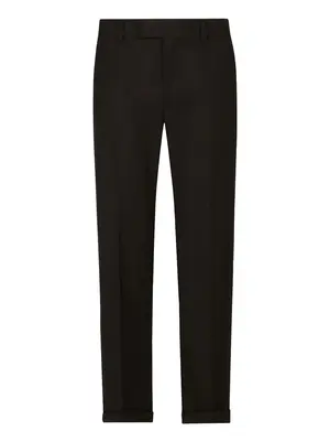 Dolce & Gabbana Straight-leg Virgin Wool Trousers - Black