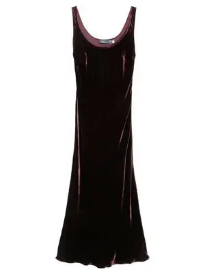 Polo Ralph Lauren Sleeveless Velvet Dress - Red