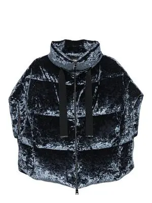 Herno Velvet Puffer Gilet - Blue