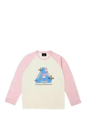 PALACE X Vivienne Westwood Raglan Longsleeve - White/pink