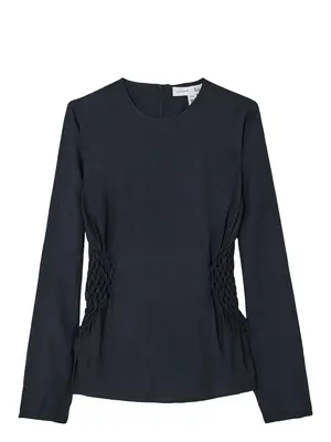NET-A-PORTER FOR THE KING’S FOUNDATION Smocked Blouse - Blue