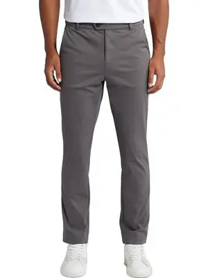 Mizzen+main Upton Flat Front Chinos - Pewter Solid