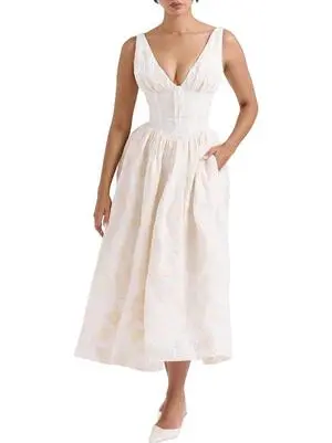 House Of Cb Kara Quartz Cocktail Mini Dress - Vintage Cream | Editorialist