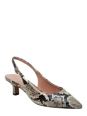 Linea Paolo Cecil Slingback Kitten Heel Pumps - Natural