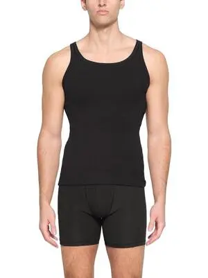 SKIMS 3-pack Rib Stretch Cotton Tanks Onyx