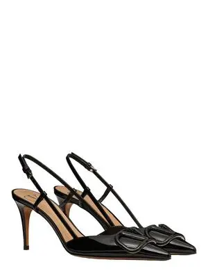 Valentino Garavani Vlogo Slingback Pumps - 0no Nero