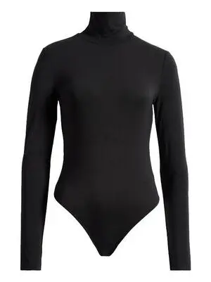 REFORMATION Cordelia Knit Turtleneck Bodysuit - Black