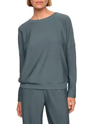 Eberjey Softest Sweats Lounge Pullover - Stone Blue