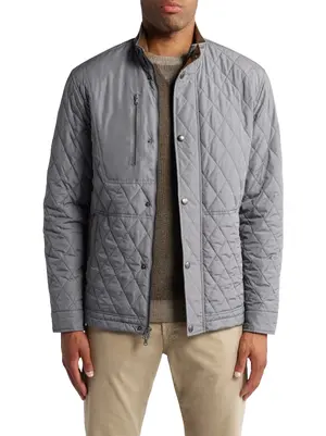 Johnnie-o Juno Quilted Jacket Concrete