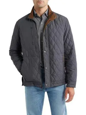 Johnnie-o Juno Quilted Jacket - Dark Gray