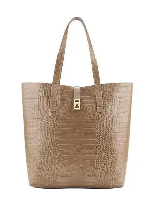 TEDDY BLAKE Nina Croco 12 Tote Bag - Lightbeige