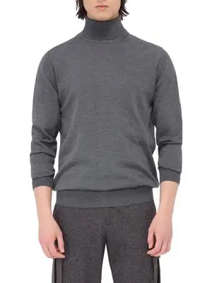 Bugatchi Bugatchi Sawyer Merino Wool Turtleneck Sweater Anthracite