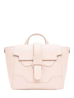 Senreve SENREVE Mini Maestra Pebbled Leather 4-Way Convertible Handbag Blush