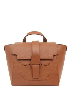 Senreve Mini Maestra Pebbled Leather 4-way Convertible Handbag - Chestnut