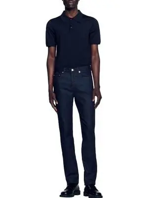 Sandro Narrow Cut Raw Jeans - Raw-denim