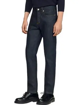 Sandro Narrow Cut Raw Jeans - Raw Denim