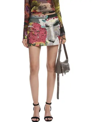 Desigual Lacroix Printed Mini Skirt - Mix