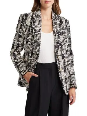 Kobi Halperin Georgia Tweed Jacket - Black/ Ivory