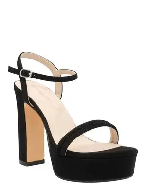 TOUCH UPS Natalia Ankle Strap Platform Sandal - Black