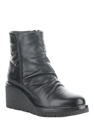 BOS. & CO. Alina Waterproof Platform Wedge Bootie - Black
