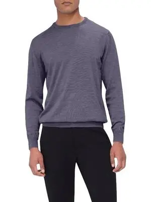 Bugatchi Scott Crewneck Merino Wool Sweater - Anthracite