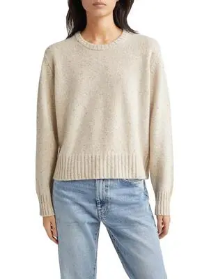 Johnstons Of Elgin Relaxed-fit Cashmere Donegal Sweater - Cream Dun Donegal