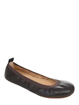 Yosi Samra Samara Foldable Ballet Flat - Ground Coffee Leather