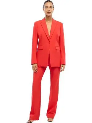 Another Tomorrow Single-button Peak Lapel Jacket - Red