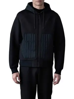 Mackage Cruz Quilted Down Panel Hooded Jacket - Black