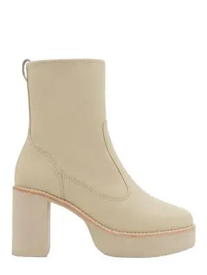 DANIELLA SHEVEL Lugg Ankle Boots - Ivory