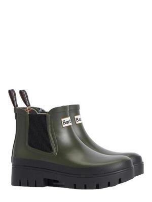 Barbour Halton Waterproof Chelsea Rain Boot - Olive/black