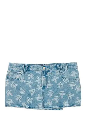 PALACE X Vivienne Westwood Denim Skirt - Orb Stone Wash