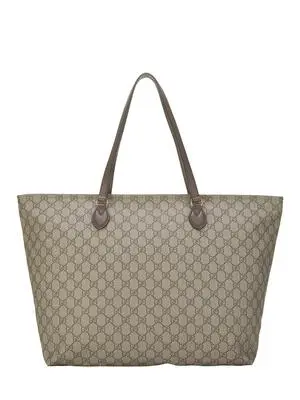 Gucci Gg Supreme Canvas Tote - Brown