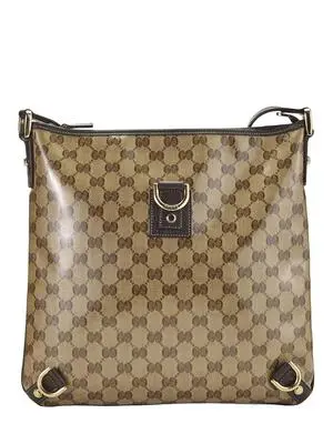 Gucci Crystal Canvas D-ring Abbey Messenger - Brown