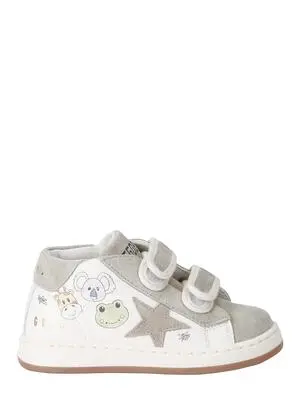 GOLDEN GOOSE Golden Goose Leather High Top Velcro Sneakers Beige