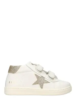 GOLDEN GOOSE Golden Goose Leather High Top Velcro Sneakers Gold