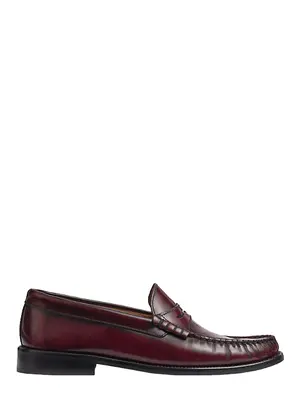 LK BENNETT Solo Penny-trim Leather Loafers - Bor-bordeaux