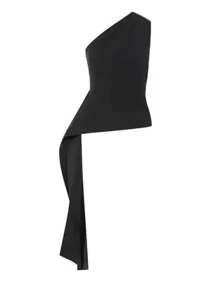 ST. AGNI Asymmetric Origami Top Black