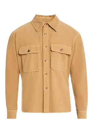 Saint Laurent 2-pocket Corduroy Overshirt - Moka/choc
