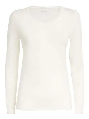 Falke Long-sleeve Daily Climawool T-shirt - Ivory