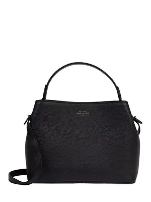 Smythson Smythson Ludlow Leather Day Top-Handle Bag Black