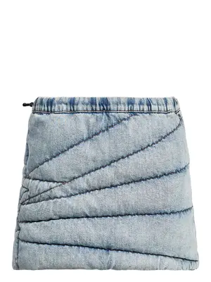 PERFECT MOMENT Quilted Denim Mini Skirt