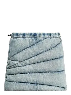 Perfect Moment Quilted Denim Mini Skirt - Light-denim