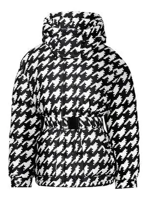Perfect Moment Maya Down Parka Jacket - Houndstooth-black-snow-white