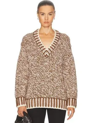 Moncler V-neck Sweater - Beige