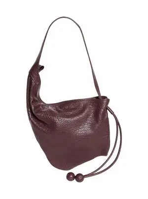 Marni Small Sling Leather Hobo Bag - 00r85 Cherry