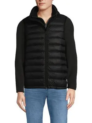 LANDS' END Lands' End Wanderweight Ultralight Packable Down Vest Black