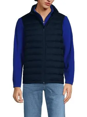 LANDS' END Lands' End Wanderweight Ultralight Packable Down Vest Radiant Navy