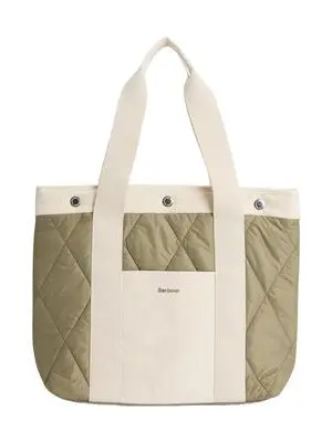 Barbour Barbour Healy Mixed Media Tote Bleached Olive