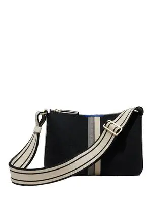 Rothy's Casual Crossbody Bag - Black & Ivory Stripe